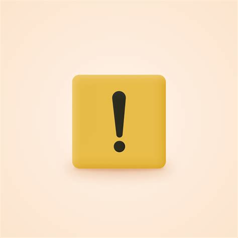 Warning Message Concept Represented By Exclamation Mark Icon Exclamation 3d Realistic Symbol In