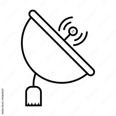 Large Satellite Dish Antenna Receiver And Transmitter For Television