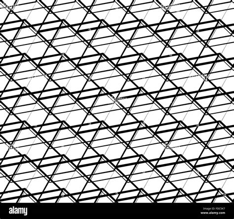 Seamlessly Repeatable Abstract Monochrome Grid Mesh Pattern Editable Vector Stock Vector