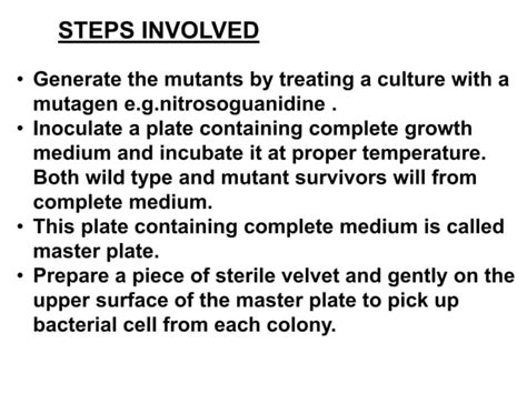 Isolation And Detection Of Mutants Pptx Chemistry Science