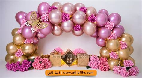 بک گراند آتلیه کودک با دکور جذاب بادکنکی آتیلا فایل