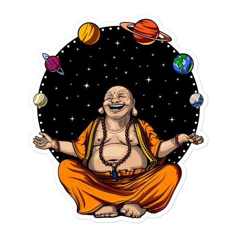Buddha Juggling Planets Buddhist Spiritual Sticker Psychonautica