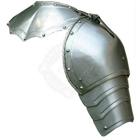 Medieval Larp Gothic Steel Pair Of Pauldrons With Gorget Shoulder Armor