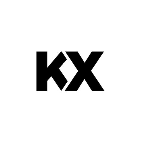 Estampa De Diseño Del Logotipo Kx Con Las Letras K Y X Logotipo Basado