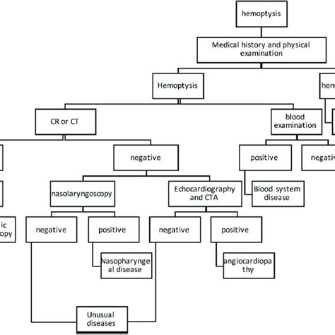 Flow Chart For Diagnosis Process Of Unexplained Hemoptysis Cr Chest