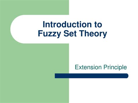 Ppt Introduction To Fuzzy Set Theory Powerpoint Presentation Id194471