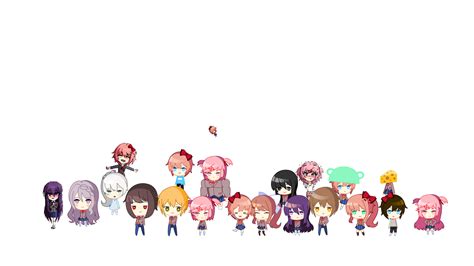 My Entire Ddlc Chibi Collection Including Mods But I Add One Chibi
