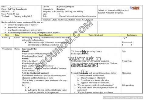 Z Mixed Gateway Lp Expressing Purpose 1lesson Plan 2bac