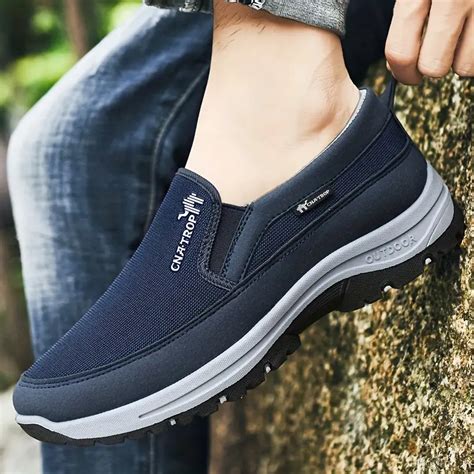 Mens Slip On Comfortable Non Slip Loafers Lightweight Breathable Non