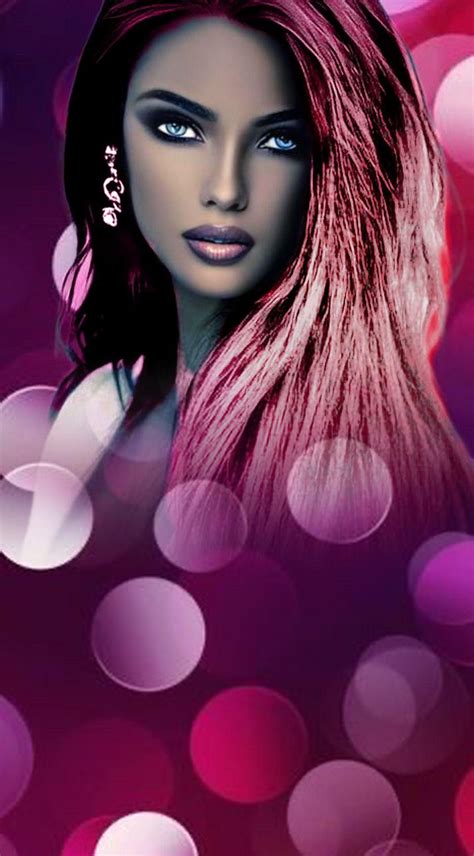 Gorgeous Girls Beautiful Female Portraits S Video Dame Digital Art