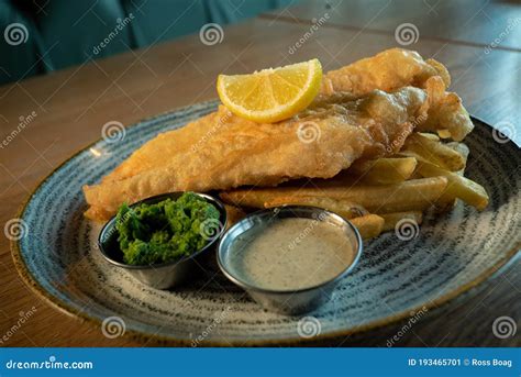 Fish And Chips Stock Image Image Of Fillet Battered 193465701