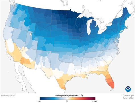 Data Snapshots February 2014 Average Temperature Noaa