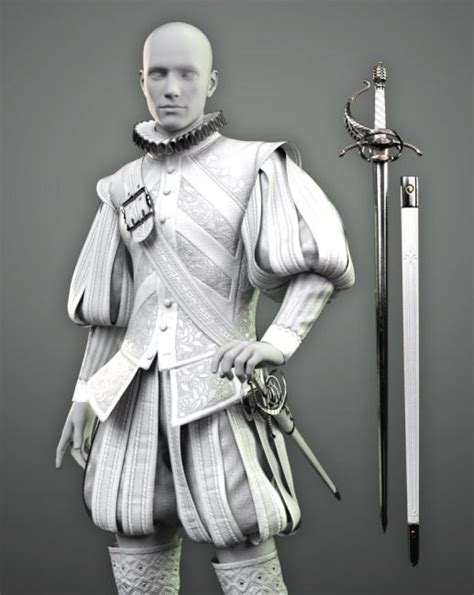 Dforce Renaissance Baldric With Sword For G8m G8f And G9 3d Models
