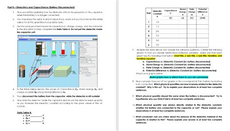 Solved Part 4 Dielectrics And Capacitance Battery