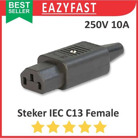 Jual Steker AC UPS CPU PC C13 IEC Connector Power Female Socket Soket Jack Shopee Indonesia