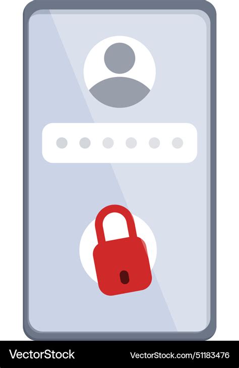 Incorrect Phone Password Icon Cartoon Royalty Free Vector