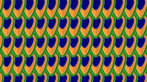 Pattern Of Vector Illustration With The Colors Of Peacock In India