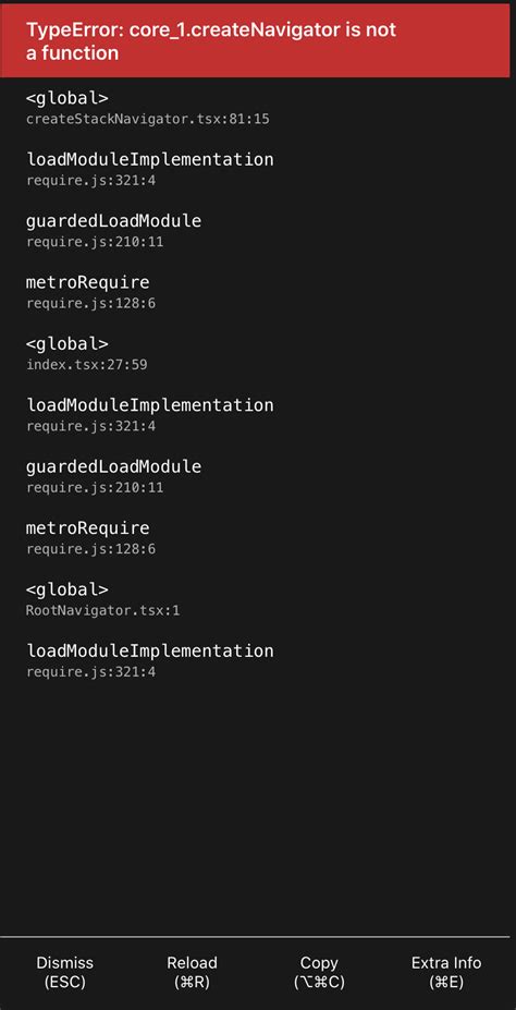 V CreateNavigator Is Not A Function Issue React Navigation React Navigation GitHub