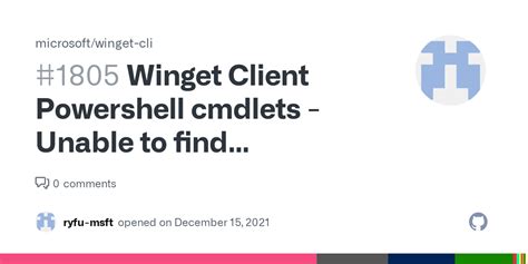 Winget Client Powershell Cmdlets Unable To Find Installation Package