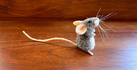 Tiny Grey Mouse Etsy