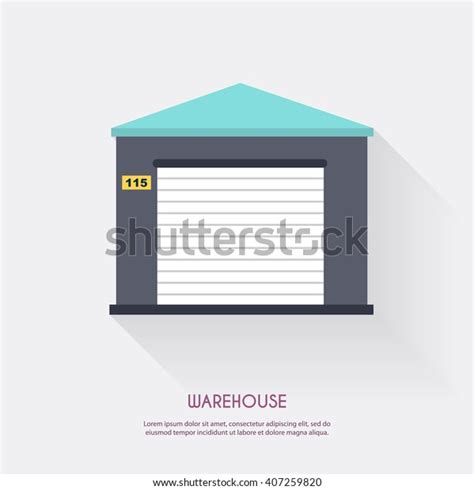 Warehouse Warehouse Icons Logistic Blank Transportation Stock Vector