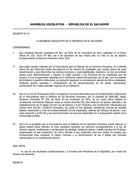 ASAMBLEA LEGISLATIVA REPUBLICA DE EL SALVADOR