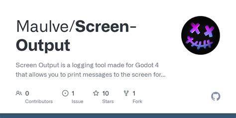 Github Maulvescreen Output Screen Output Is A Logging Tool Made For