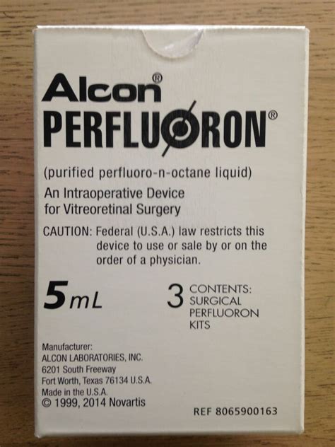 Nuevo Alcon 8065900163 Perfluoron Purified Perfluoro N Octane Liquid