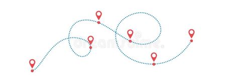 Dotted Path With Points Stock Vector Illustration Of Lines 121937679