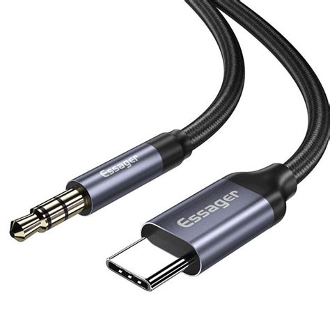 Essager Usb Type C Audio Cable To 35mm Jack Male Adapter Usbc For
