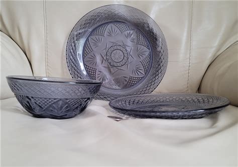 Cristal Darques Durand Purple Amethyst Glass Set