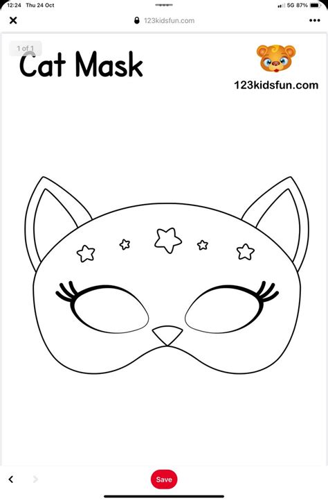 Pin By Romina Olmos On Jardin In 2025 Cat Party Cat Mask Cute Drawings