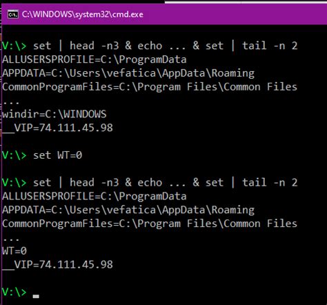 Order Of Environment Variables Different In WT Issue 9233