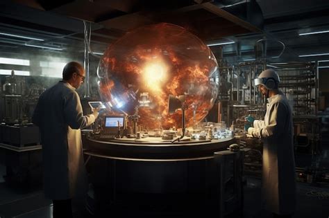 Premium Photo Materials Science Lab With Researchers Exploring Generative Ai