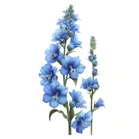 Premium Photo Delphinium Isolated On White Background