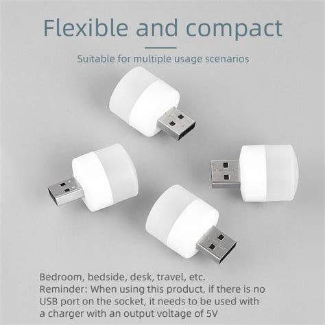 3 Pack Mini Usb Led Light Bulbs Usb Plug In Night Led Lamp