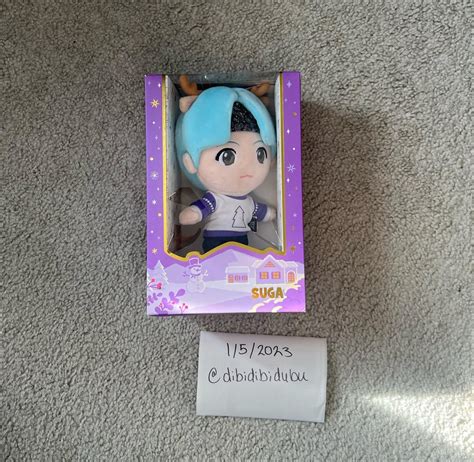 Wts Usa Bts Suga Yoongi Tinytan Purple Holidays Winter Doll 4999