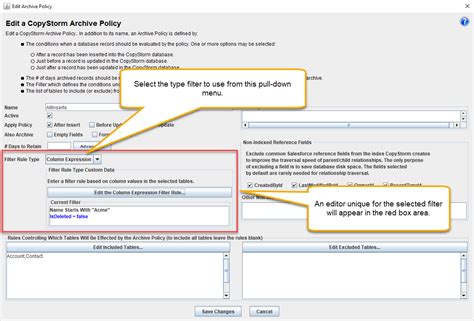 Policy Filter Rules Capstorm Learning Center