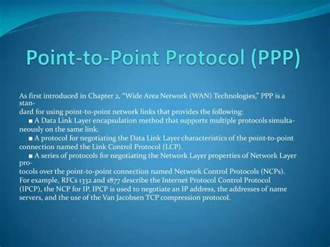 Ppt Point To Point Protocol Ppp Powerpoint Presentation Free
