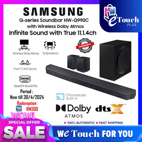 SAMSUNG Q Series 11 1 4ch Soundbar HW Q990C XM Cinematic True With Wireless Dolby Atmos