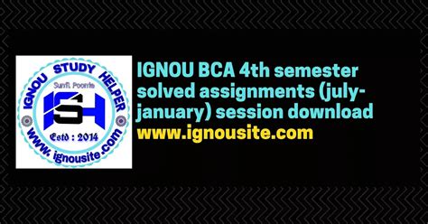 Ignou Bca Forth Semester Solved Assignments 2024 25 Free Solution