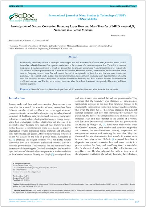 Pdf Investigation Of Natural Convection Boundary Layer Heat And Mass Transfer Of Mhd Water Al2