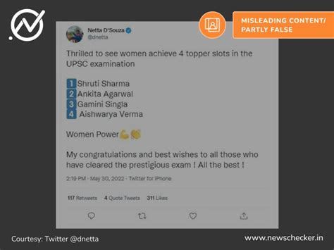 Female Candidates Secured Top 4 Ranks In Upsc 2021