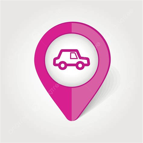 Car Map Pin Icon Motor Pointer Marker Vector Motor Pointer Marker