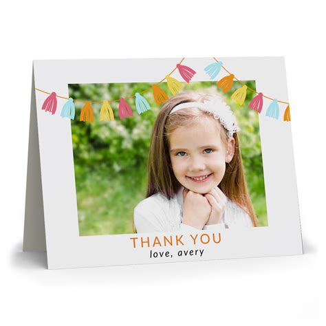 Tassel Banner Folded Photo Note Cards