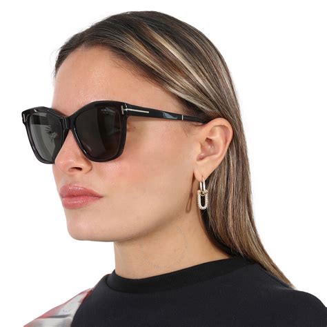 Tom Ford Lucia Polarized Smoke Butterfly Ladies Sunglasses Ft1087 05d