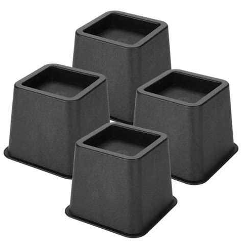 4pcs 침대 높이 조절기 적응 가능한 가구 높이 조절기 쌓을 수 있는 다리 엘리베이터 소파 테이블 의자 블 Temu Republic Of Korea