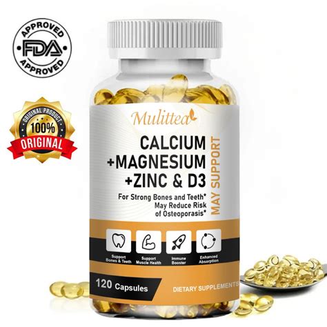 Mulittea Calcium Magnesium Zinc Capsules With Vitamind3 For Strong