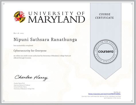 Nipuni S Ranathunga On Linkedin Cybersecurity Coursera