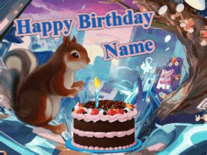 Happy Birthday Animated  With And Names